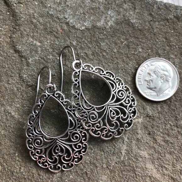 Handmade | Jewelry | Filigree Teardrop Earrings | Poshmark